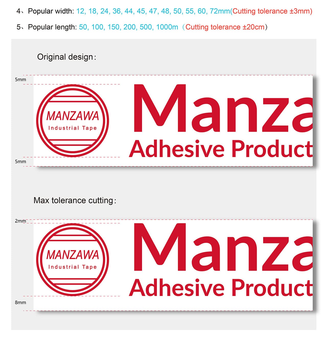 Custom Printed Opp Tape - Manzawa Adhesive Tape Manufacturer