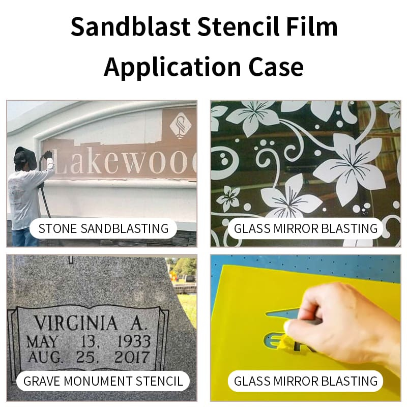 Sandblast Vinyl Stencil Film For Glass