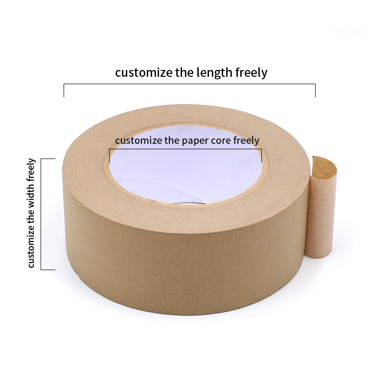 White-yellow Reinforced Water Activated Kraft Tape