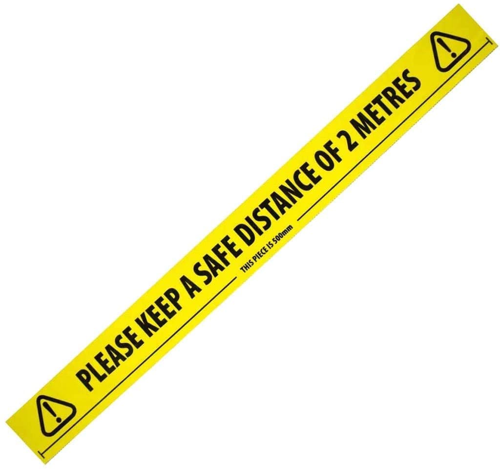 Custom Printed Safe Distance Floor Warning Tape | Manzawa